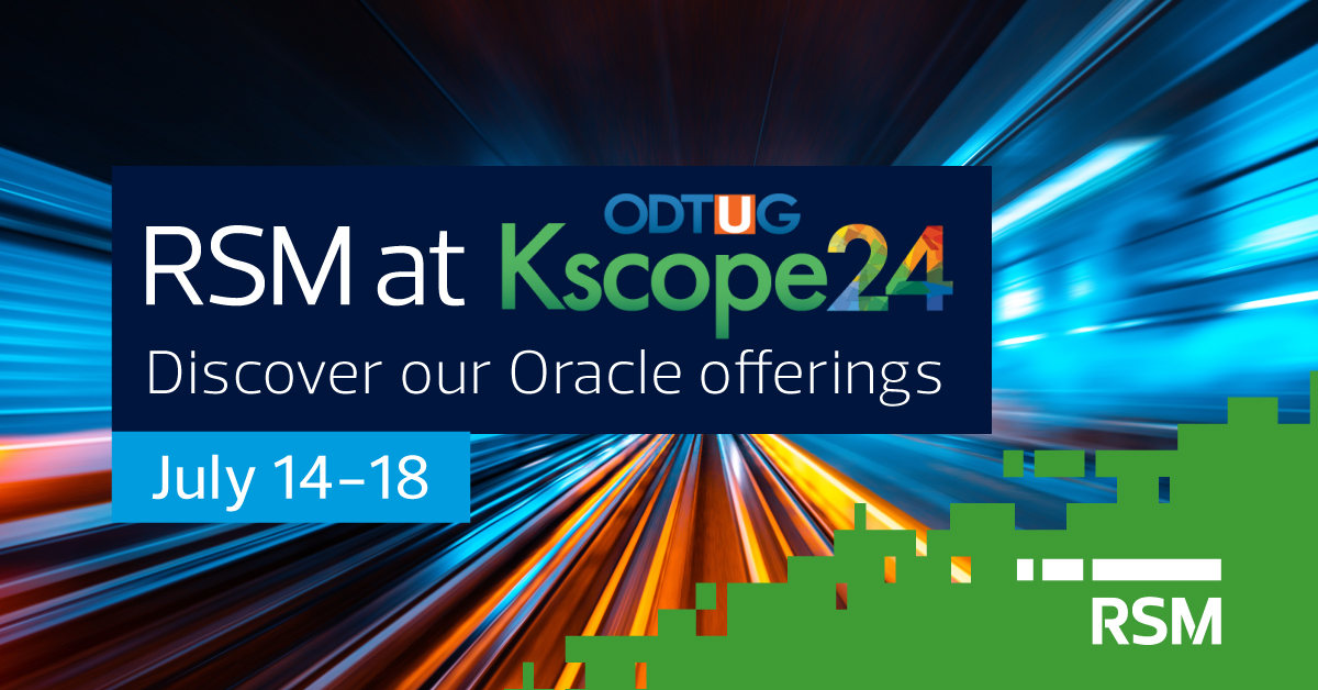 RSM at Kscope: Discover our Oracle offerings