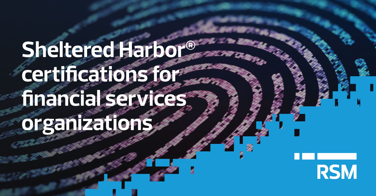 Sheltered Harbor certifications