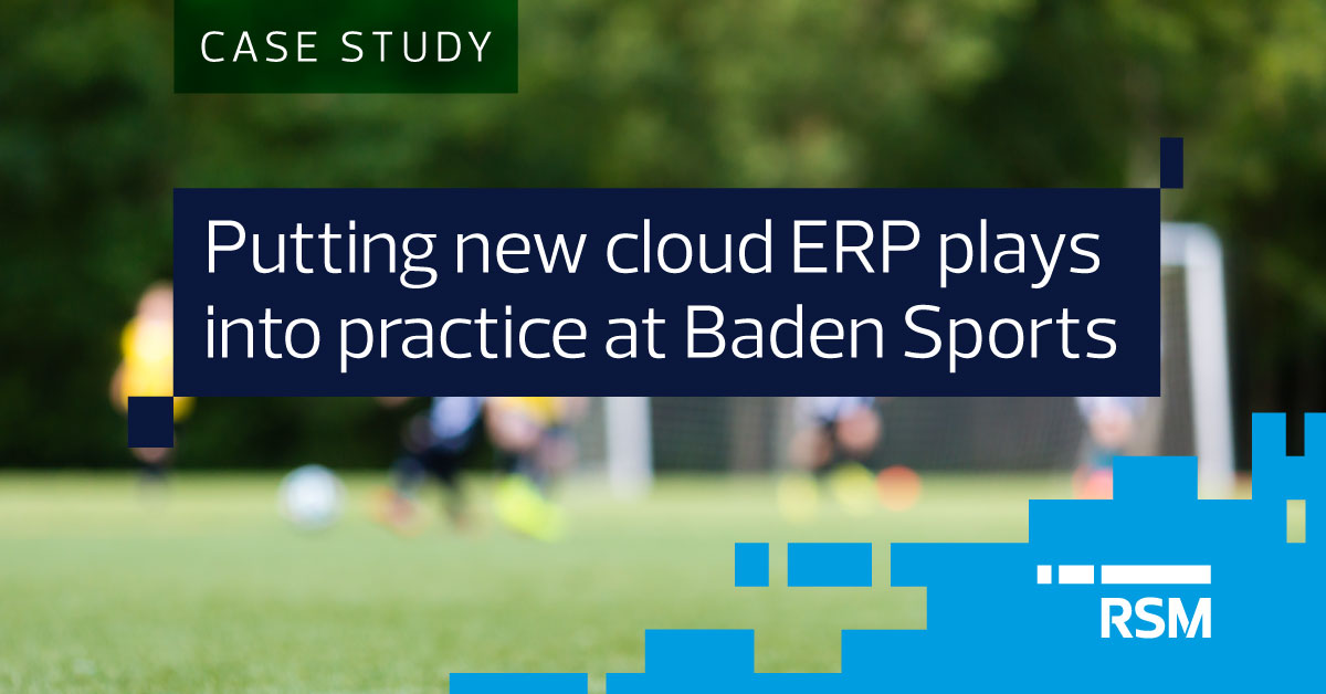 Putting new cloud ERP plays into practice at Baden Sports