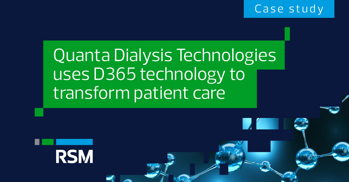 Quanta Dialysis Technologies uses D365 technology to transform patient care