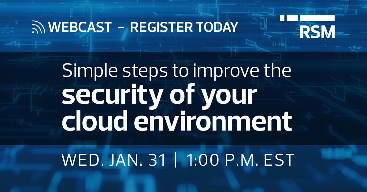 Simple steps to improve the security of your cloud environment