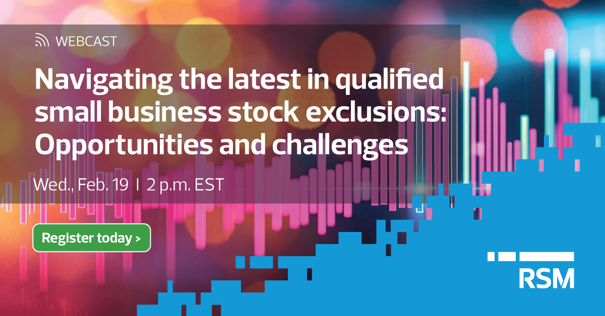Navigating the latest in qualified small business stock exclusions