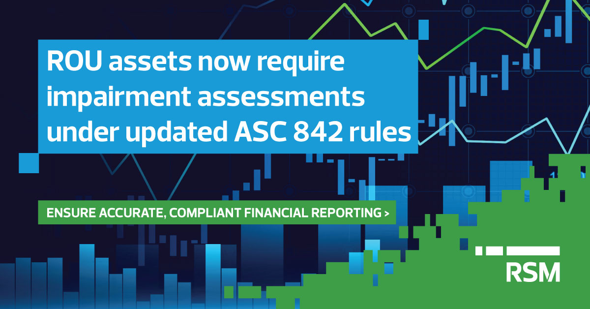 Valuation of right-of-use assets for impairment purposes