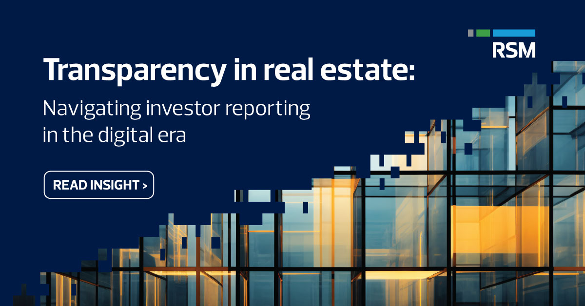 Enhance real estate investor transparency and reporting