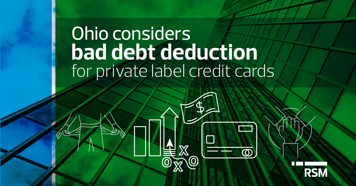 Ohio considers bad debt deduction for private label credit cards