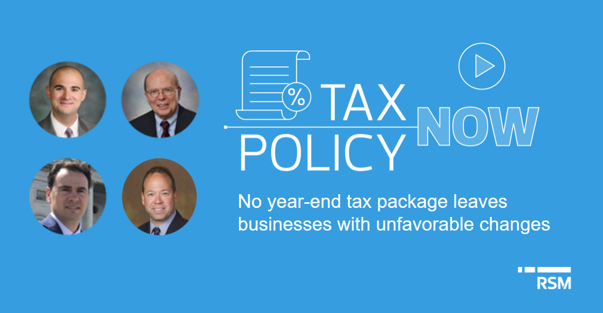 Tax Policy Now: No year-end tax package leaves businesses with ...