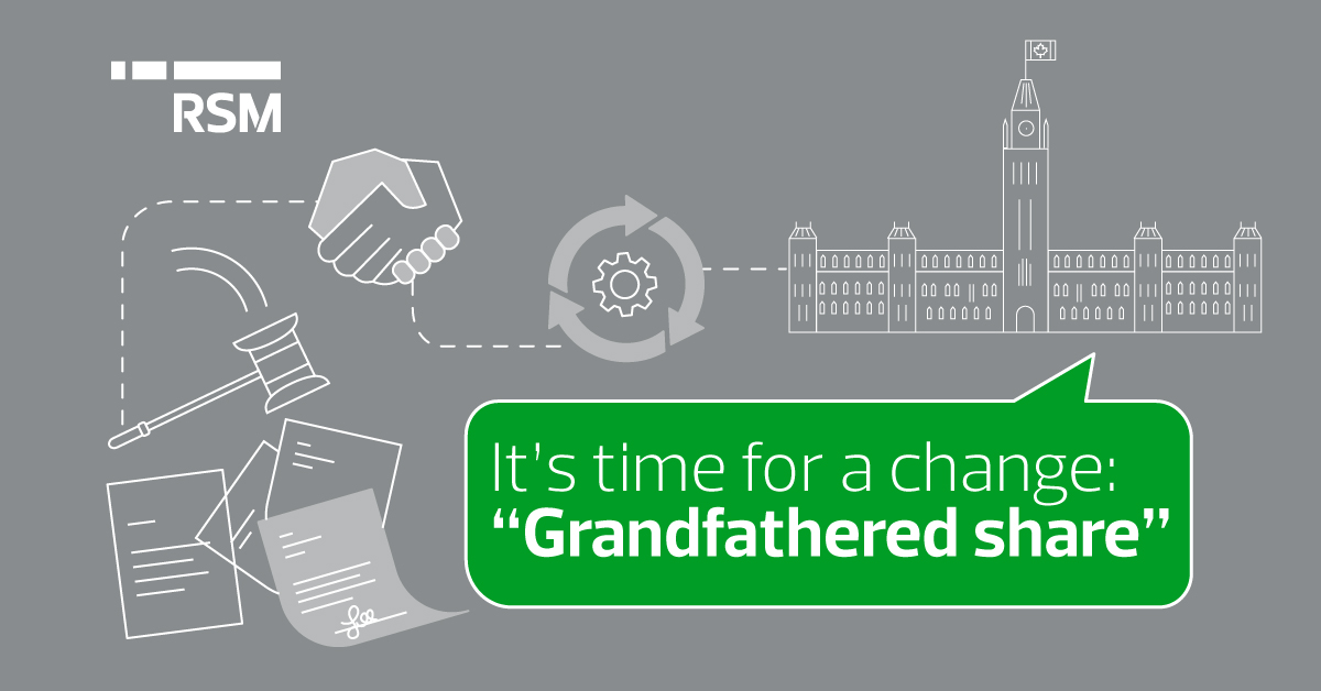 It’s time for a change: “Grandfathered share”
