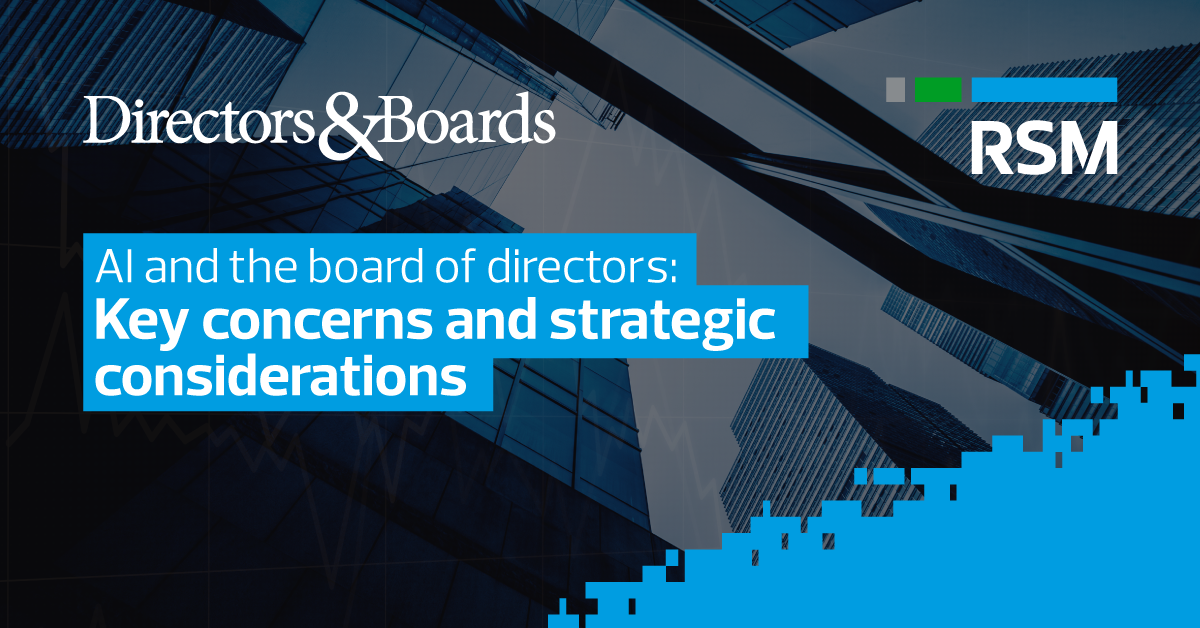 AI and the board of directors concerns and strategic considerations