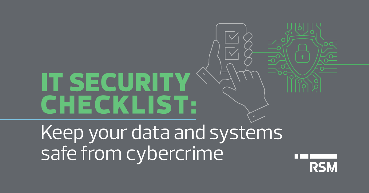 IT security checklist for middle market businesses