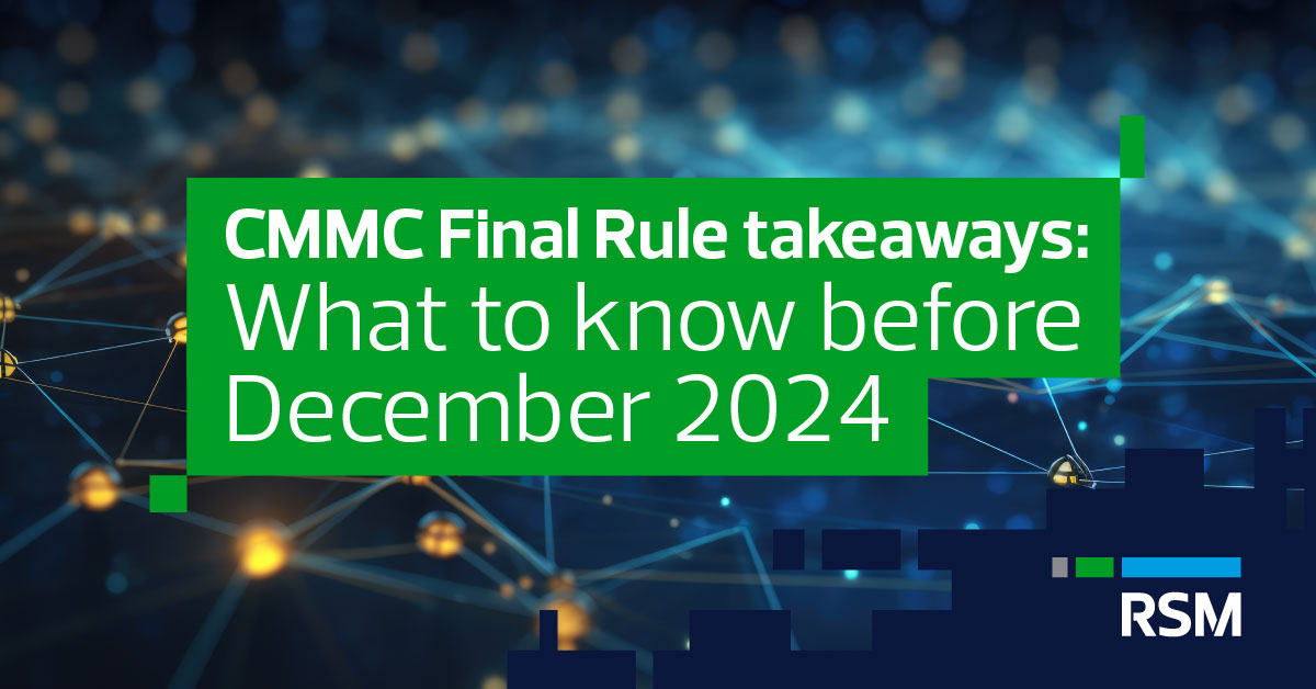 CMMC final rule takeaways