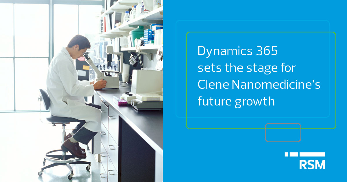 Dynamics 365 for Clene Nanomedicine