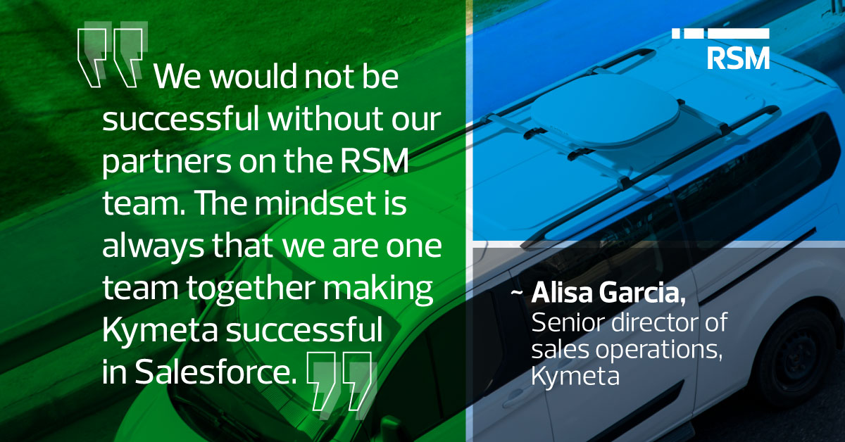 Kymeta fuels success with Salesforce software and RSM solutions.