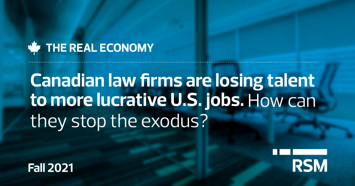 Canadian law firms are losing talent