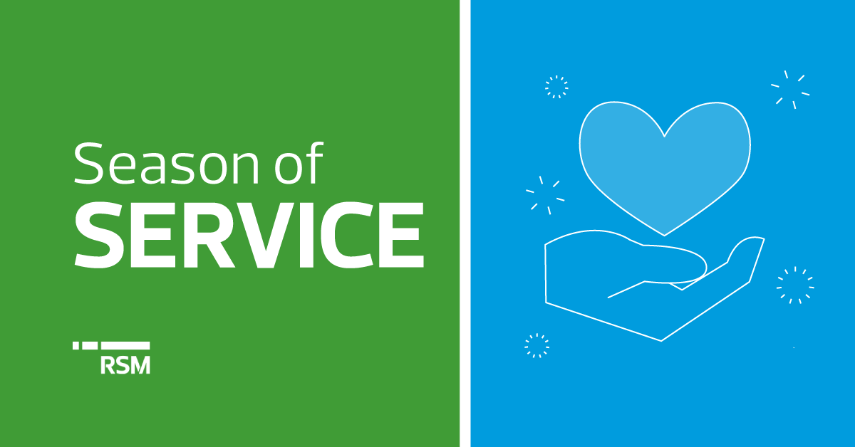 RSM's "Season of Service" Campaign Helps Communities Thrive