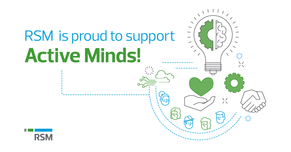RSM Continues Support of Mental Health Through $100K Donation to Active Minds